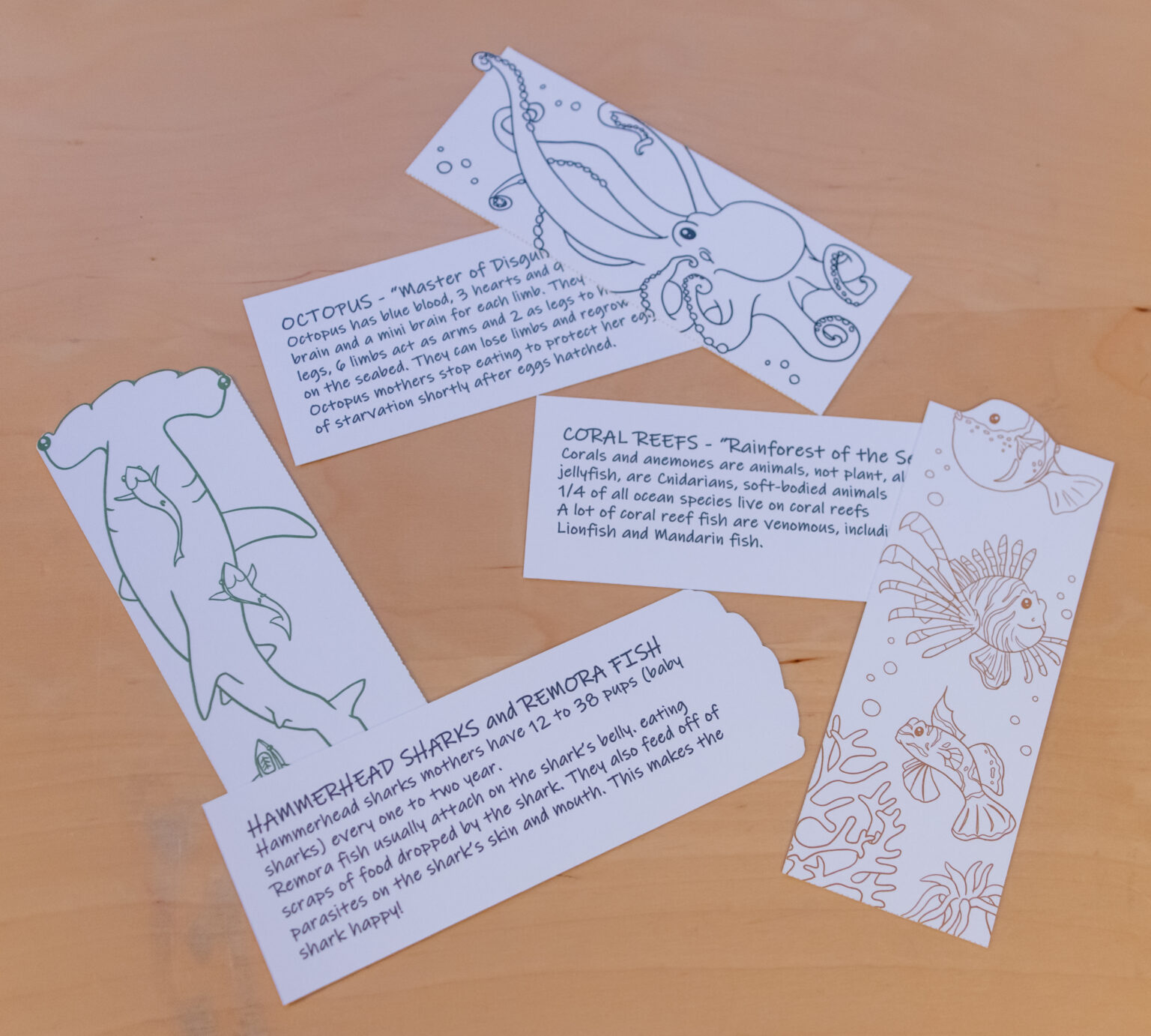 Journey of Art » Educational Ocean Bookmarks